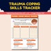 Trauma Coping Skills Tracker Fillable Worksheet Kids Teens Child ...