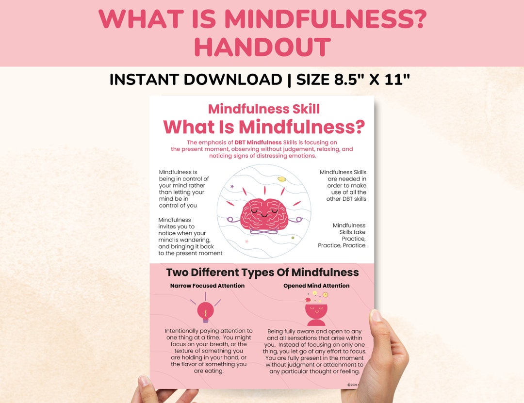 What is Mindfulness Handout - DBT Mindfulness Skills PDF - Etsy