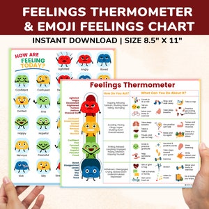 Feelings Emotions Coping Skills Printable Poster Bundle Handouts for ...