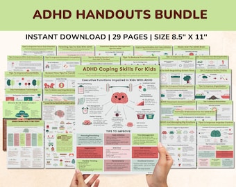 ADHD/ADD Handouts Bundle for Kids-teens-29 Pgs-attention Deficit ...
