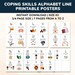 Coping Skills Alphabet Line Printable Posters for Classroom, Children's ...