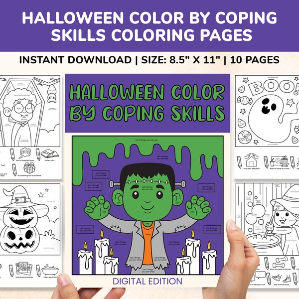 Halloween Coloring Pages - Etsy