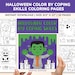 Halloween Color by Coping Skills Coloring Pages Book Printable for Kids ...