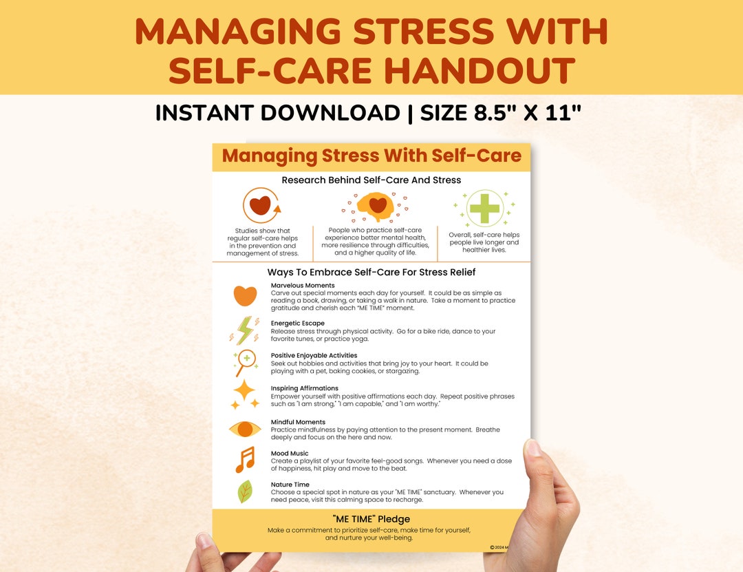 Stress Relief With Self-care Pdf-kids-teens-adults-stress Management ...