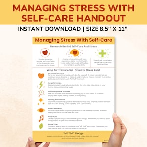 Stress Relief With Self-care Pdf-kids-teens-adults-stress Management ...