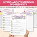 DBT Myths About Emotions Worksheets 5-pages-emotion Regulation Skills ...