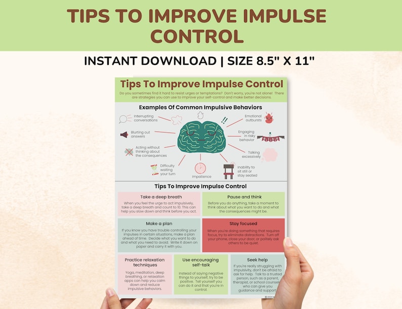 Impulse Control Coping Skills Strategies Adhd Executive Functioning