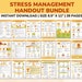 Stress Management Techniques Handout Bundle-39 Pages-stress Relief ...