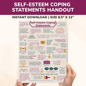 Self-esteem Coping Skills for Kids & Teens Bundle-self Confidence ...