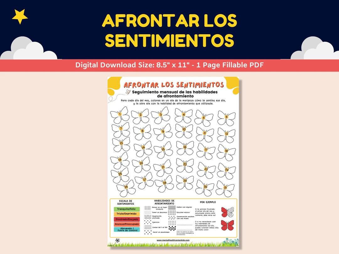 Spanish Feelings/emotions Worksheet for Kids-teens - Afrontar Los ...