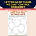 Circle of Control Worksheets for Kids Teens 4 Page Set Printable Coping ...