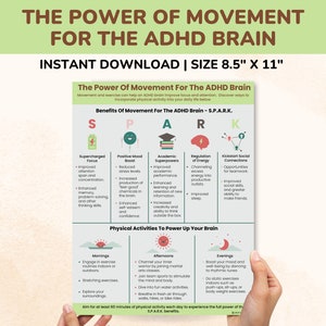 ADHD and Movement Therapy Handout for Kids-teens-movement and the ADD ...
