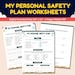 Safety Plan for Kids Teens Printable Crisis Plan Worksheet Mental ...