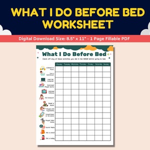 Sleep Hygiene Tracker Printable Worksheets for Kids Teens 3 Pgs-sleep ...