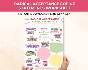 Radical Acceptance DBT Distress Tolerance Handouts - Etsy
