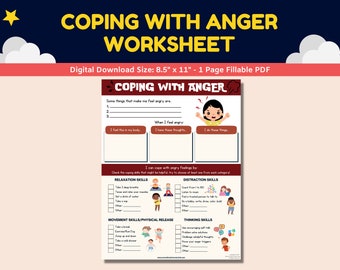 Anxiety Triggers Fillable Worksheet Kids Children With Anxiety ...