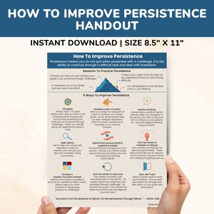 Persistence Success Strategies Motivation Poster Gift, Success Mindset Tips for Kids Teens ...