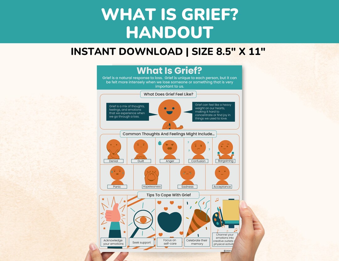 What is Grief Therapy Handout-children-teens-adults-coping Skills Grief ...