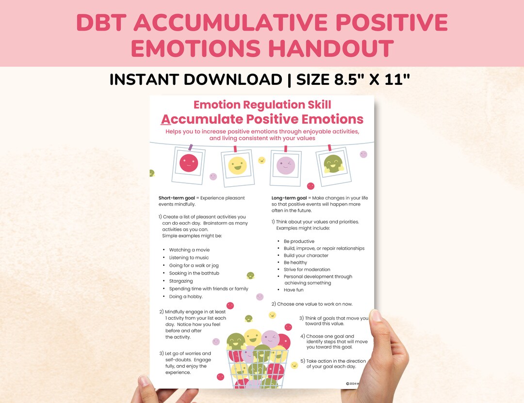 DBT Accumulate Positive Emotions Handout - Emotion Regulation Skills ...