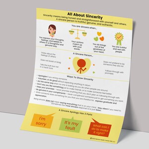 Sincerity Poster Character Education for Kids Teens-character ...