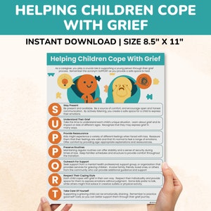 Helping Children Cope With Grief & Loss Therapy Handout-kids-teens ...