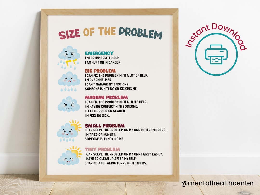 Size of the Problem Visual Chart-calm Down Corner Poster-school ... Size of the Problem Visual Chart-calm Down Corner Poster-school ...