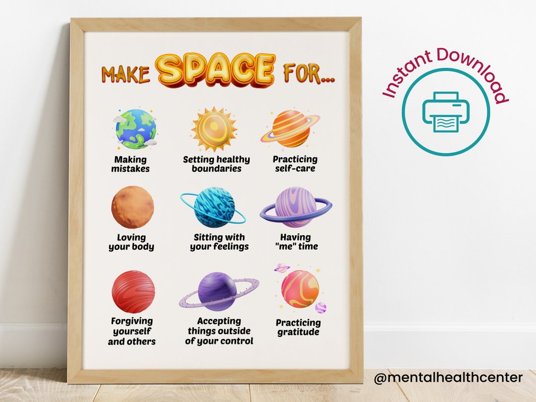 Daily Affirmations Poster-mindfulness Poster-therapy Office Decor ...