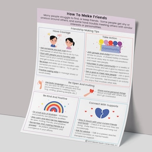 Friendship Making Skills Poster-how to Make Friends-school Counselor ...