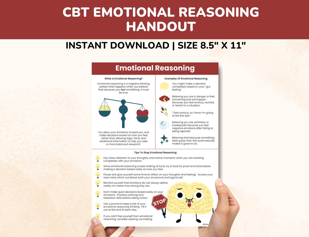 Emotional Reasoning CBT Cognitive Distortion Thinking Errors-kids-teens ...