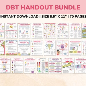 DBT Handouts Bundle-70 Pages-dbt Coping Skills Posters-trauma Therapist ...