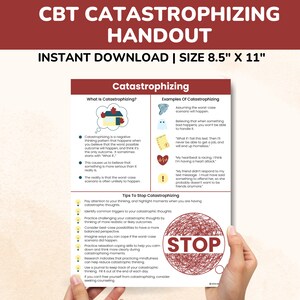 Catastrophizing CBT Cognitive Distortion Thinking Error Kids-teens ...