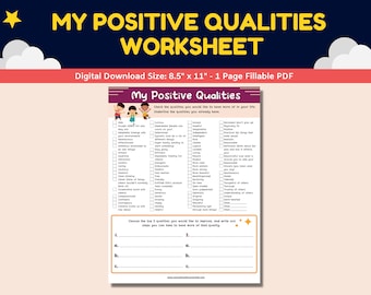 Self-esteem Daily Check in Printable Worksheet for Kids Teens Growth ...