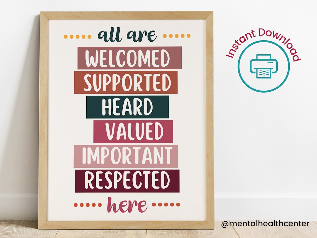 Equality Poster Classroom Decor-school Counseling Office-all Are ...