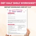 DBT Half Smile Worksheet 2-pages-distress Tolerance Skills Fillable Pdf ...