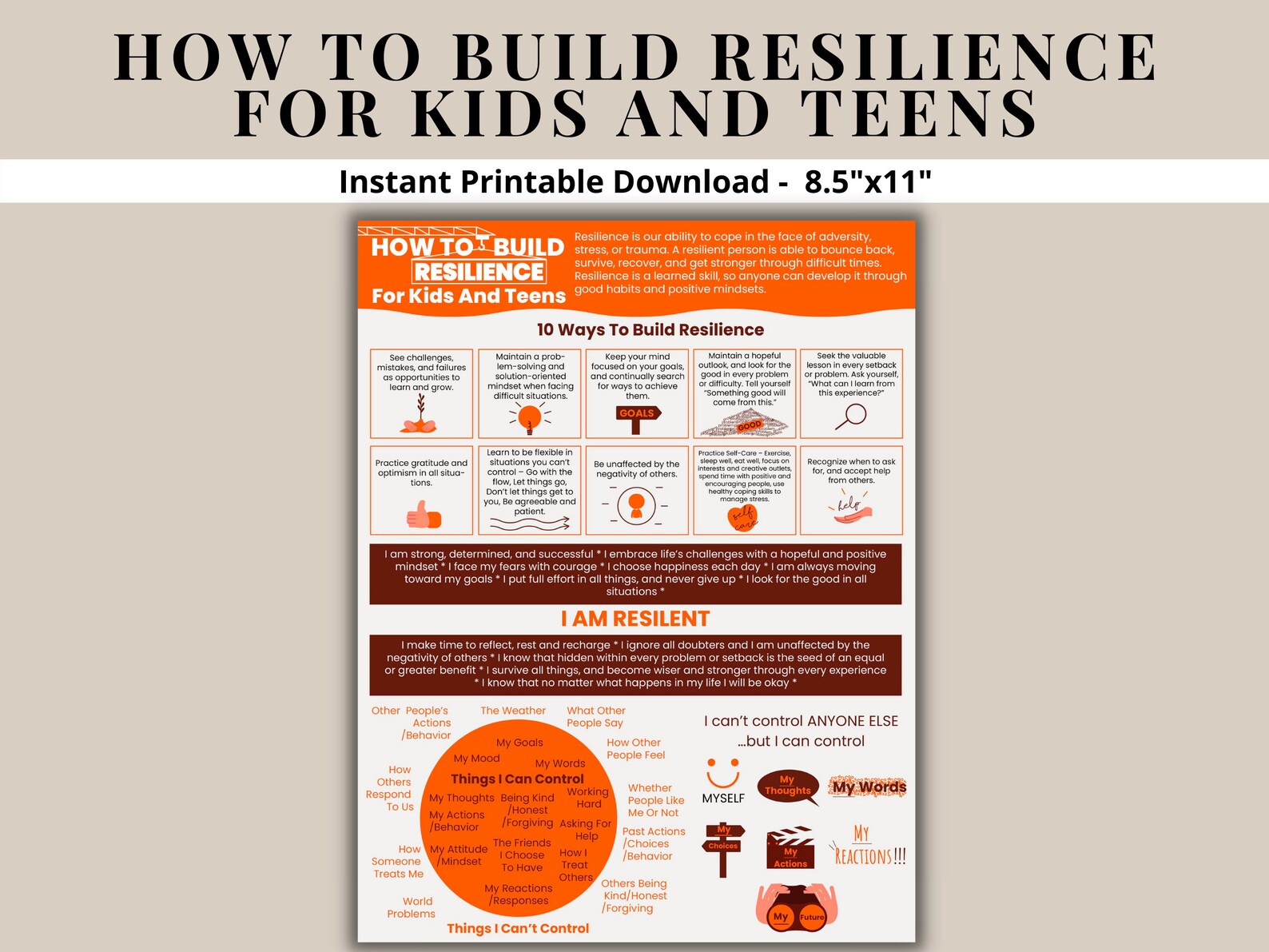PTSD Trauma Coping Skills Printable Handouts Bundle for | Etsy UK