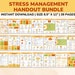 Stress Management Techniques Handout Bundle-39 Pages-stress Relief ...