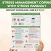Stress Management Coping Skills Kids & Teens Printable Poster Stress ...
