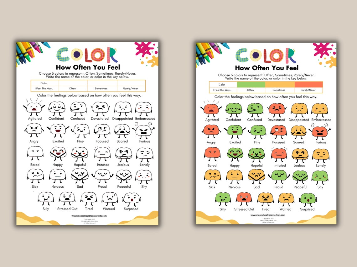 Feelings Emotions 5 Pg Printable Emoji Activity Pack - Etsy