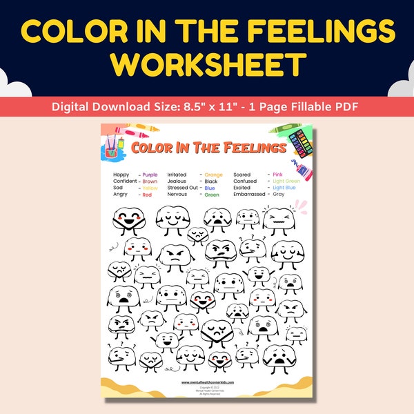 Kids Therapy Coloring Pages - Etsy