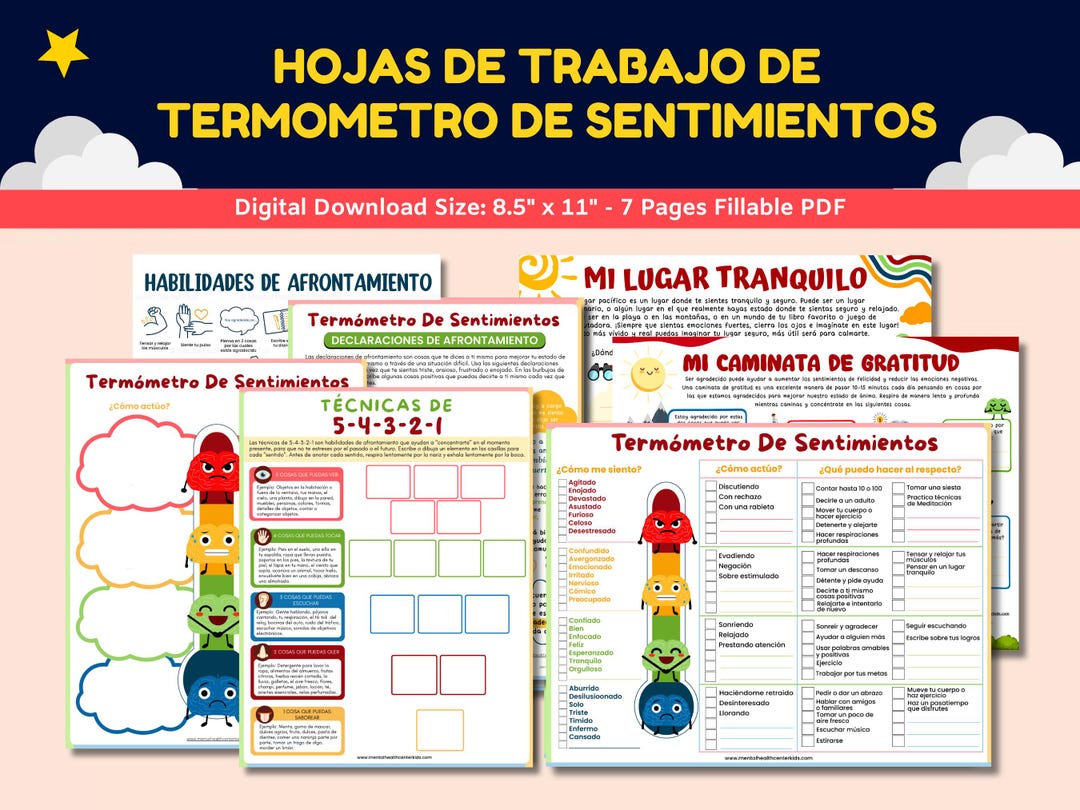 Spanish Feelings/emotions Worksheet for Kids-teens - Hojas De Trabajo ...