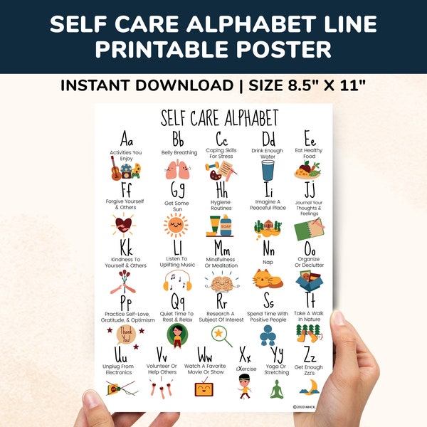 Self Care Poster Printable - Etsy