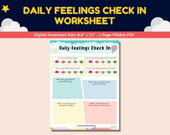 Mental Health Check in Digital Printable for Therapists, Counselors ...