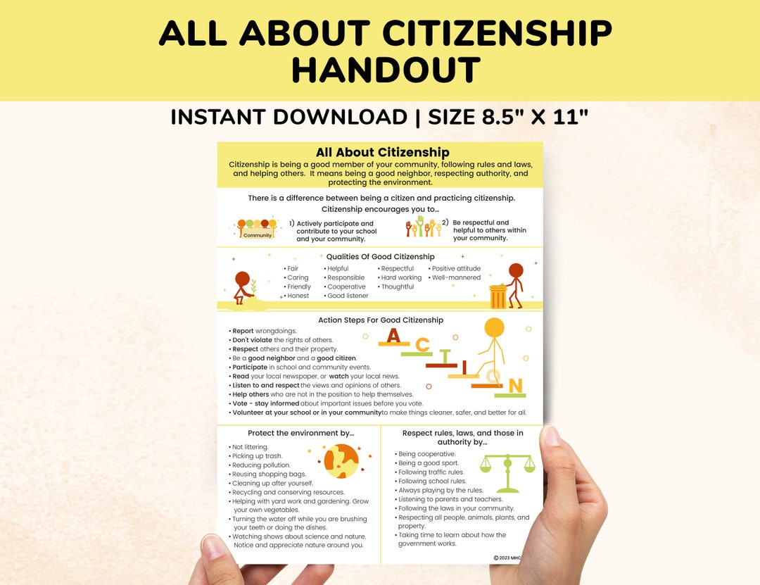 Good Citizenship Character Education Kids Teens-school Counseling ...