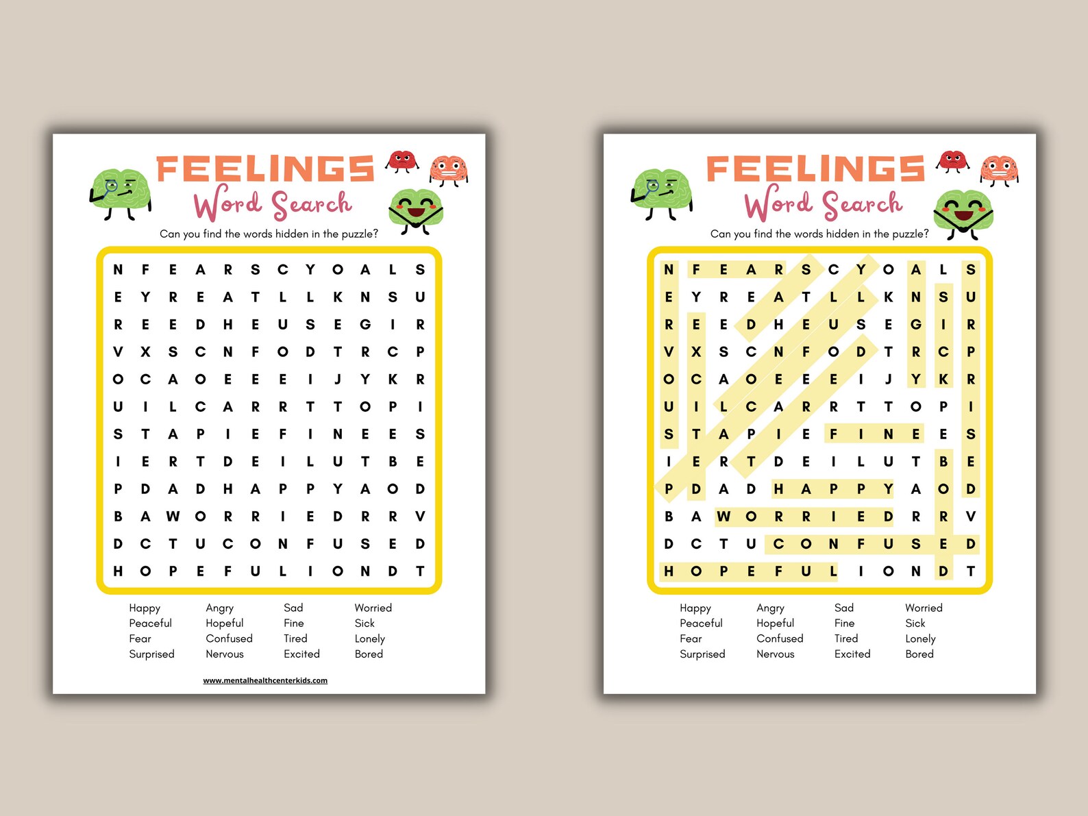 Feelings Emotions 5 Pg Printable Emoji Activity Pack Worksheets for ...