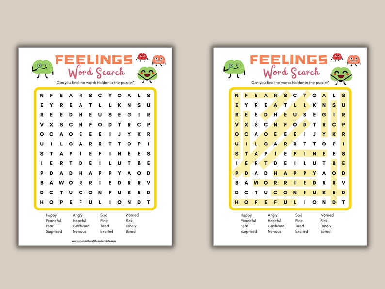 Feelings Emotions 5 Pg Printable Emoji Activity Pack - Etsy