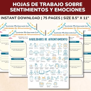 Spanish Feelings/emotions Worksheets 20 Page Bundle Kids-teens - Hojas ...