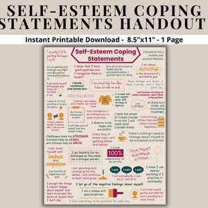 Self-esteem Coping Skills for Kids & Teens Bundle-self - Etsy