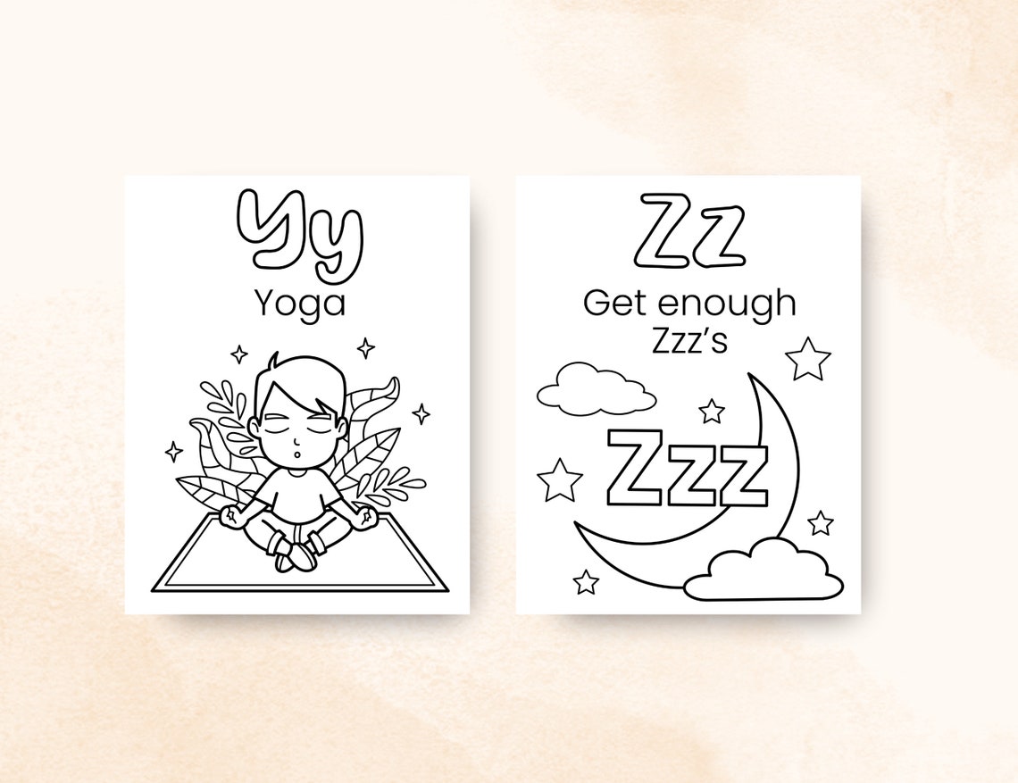 Coping Skills Alphabet Printable Coloring Pages Book Kids Teens Boys ...