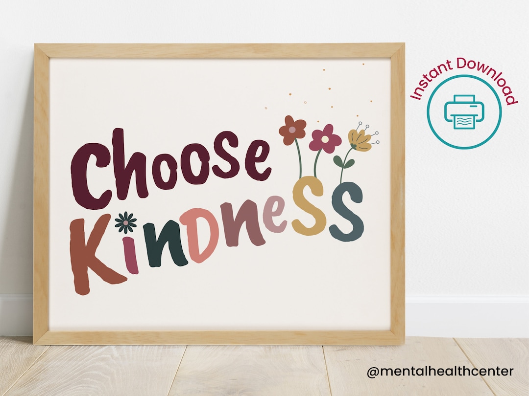 Choose Kindness Printable Poster-teacher Classroom Sign-school ...