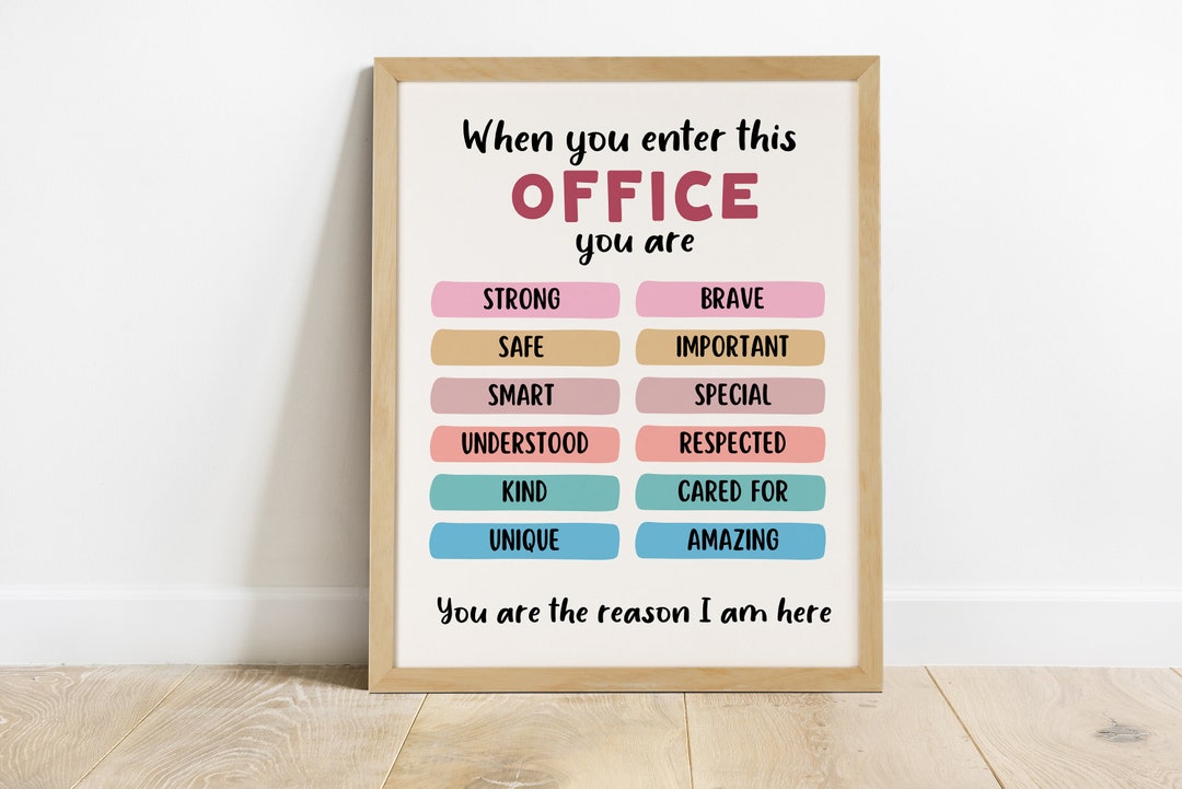 Therapy Office Sign-child Therapy Office Decor-mental Health Print ...